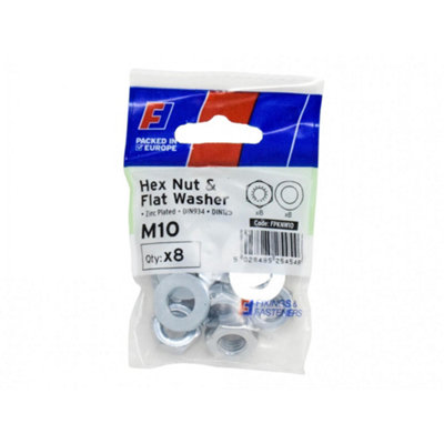 Forgefix Nut & Washer, Forgepack Multi Colour (M10)