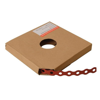 Forgefix Plastic Coated, Pre-galvanised Fixing Band Galvanised (17mm x ...