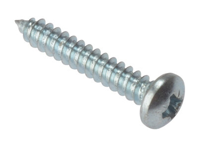 Forgefix Self-Tapping Pozidriv Screws Pan Head Zinc Plated 1/2 Inch x 8 ...