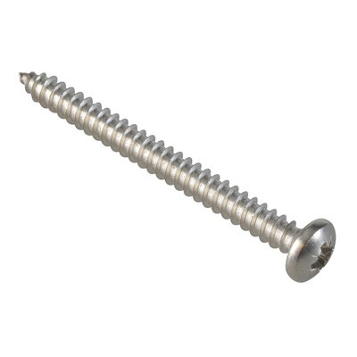 Forgefix Self-tapping Screws, Pozi, Pan Head, A2 Stainless Steel Multi ...