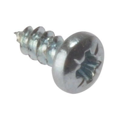 Forgefix Self-tapping Screws, Pozi, Pan Head, Zp Multi Colour (1 x 6)