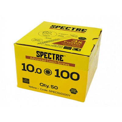 Forgefix Spectre Coach Screw Multi Colour (M6 x 25mm Box 100)