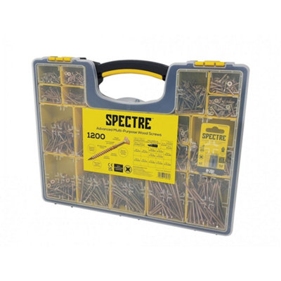 Forgefix Spectre Wood Screw Site Organiser 1200 Piece Multi Colour (One ...