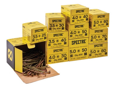 ForgeFix Spectre Wood Trade Screw Assorted Pack 1800 Piece XMS24SPECTRE