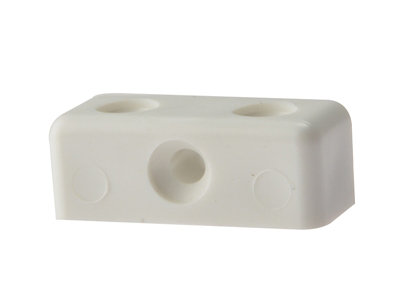 Forgefix White Modesty Blocks for Furniture Assembly - Bag of 100