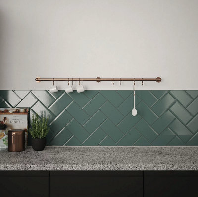 Forgeworks Easy-Fit Kitchen Utensil Rail Kit - Antique Copper - 100cm ...