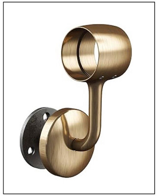 Forgeworks Premium Antique Brass 2.4m Indoor Stair Handrail Kit. Easy ...
