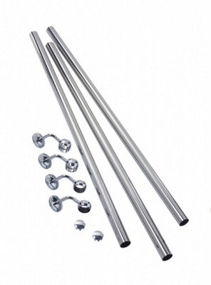 Forgeworks Premium Brushed Steel 3.6m Indoor Stair Handrail Kit. Easy ...
