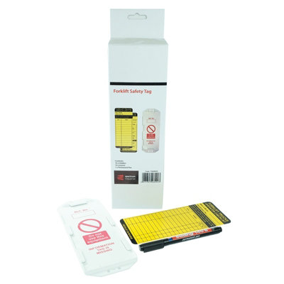 Forklift Truck Tagging Kit - Operator Checklist - 10 Holders, 10 ...