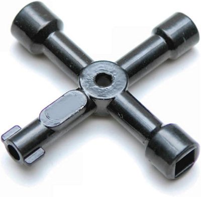 Fort Fasteners 4-Way Utility Key with Meter Box and Radiator Key 3pc Set