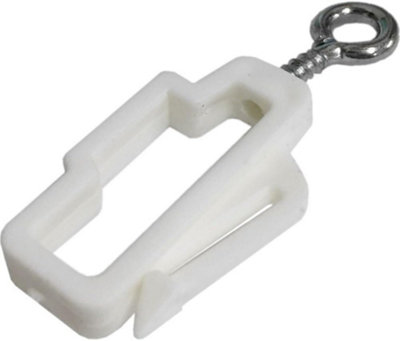 Fort Fasteners Curtain Rail Stop Ends to Fit Whiteline Track White Pack ...