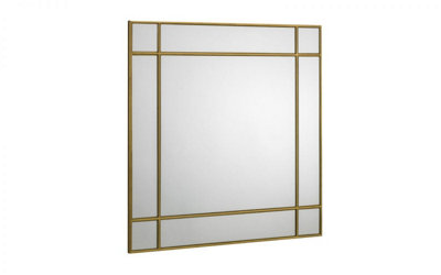 Fortissimo Gold Square Wall Mirror (80cm) | DIY at B&Q