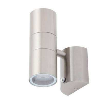 Forum Zinc ZN-34022-SST Leto Twin Up/Down Wall Light with Photocell ...