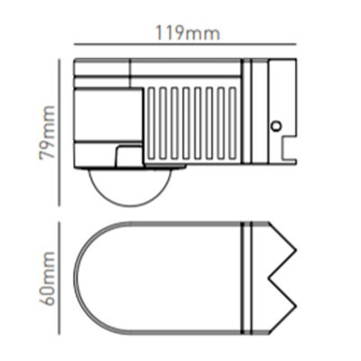 Forum ZN-25152-BLK Corner Mount PIR Sensor 360Deg