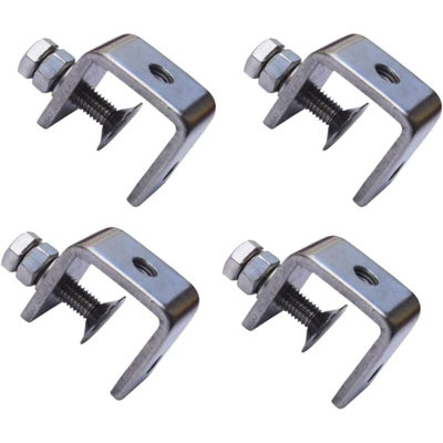 Four 304 Stainless Steel C Clamps Heavy Duty Wide Jaw Opening for ...