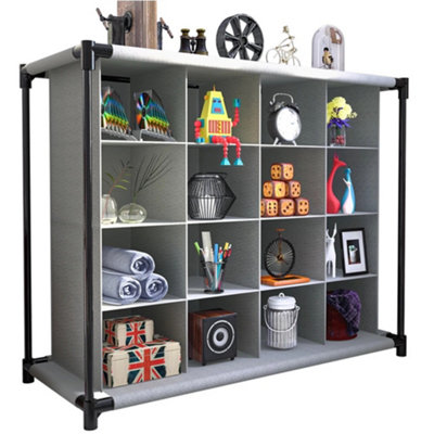 Four-layer Sixteen-grid Non-woven Simple Economical Shoe Rack Storage Rack