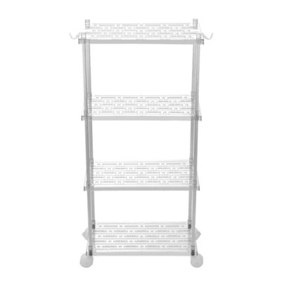 Four-tier Small Hollow Plastic Movable Storage Rack, 40cm (W) x 21cm (D ...