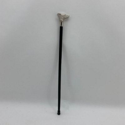 Fox Head Walking Stick - L4 x W10 x H51 cm - Silver/Black | DIY at B&Q