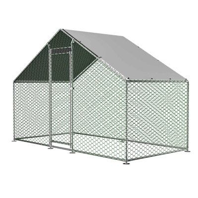 FoxHunter Chicken Run Cage Walk In Coop Poultry Hen Rabbit Kennel Hutch ...