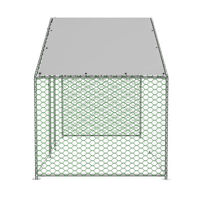 FoxHunter Chicken Run Cage Walk In Coop Poultry Hen Rabbit Kennel Hutch ...