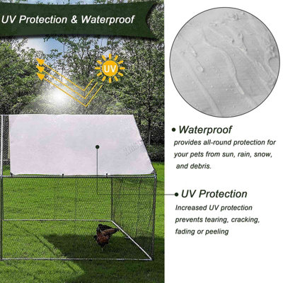 FoxHunter Chicken Run Cage Walk In Coop Poultry Hen Rabbit Kennel Hutch ...