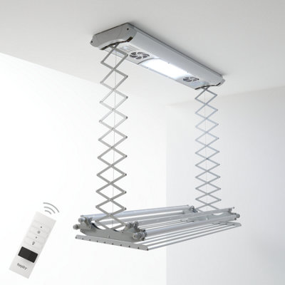 Foxydry Air 122 cm Ceiling Drying Rack, Electric Clothes Dryer with ...