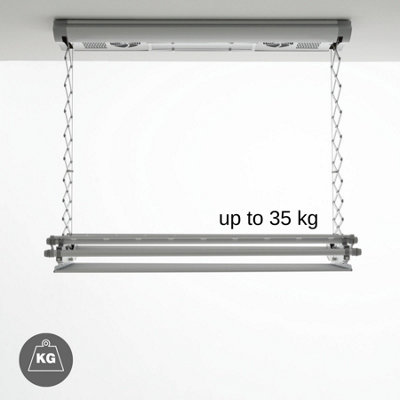 Foxydry Air 122 cm Ceiling Drying Rack, Electric Clothes Dryer with ...