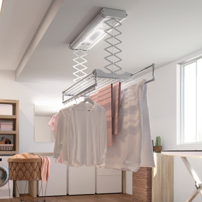 Foxydry Air 122 cm Ceiling Drying Rack, Electric Clothes Dryer with ...