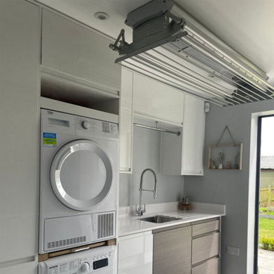 Foxydry Air 122 cm Ceiling Drying Rack, Electric Clothes Dryer with ...