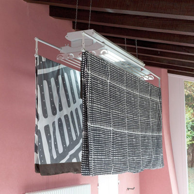 Foxydry Air 122 cm Ceiling Drying Rack, Electric Clothes Dryer with ...