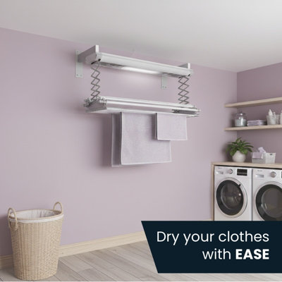 Foxydry Air for Walls 122 cm, Electric Wall-Mounted Drying Rack with ...