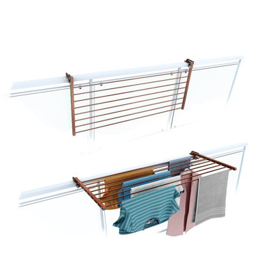 Foxydry Duo 118 cm Corten, Balcony clothes dryer, weatherproof outdoor ...