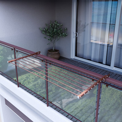 Foxydry Duo 82 cm Corten, Durable balcony drying frame, foldable ...