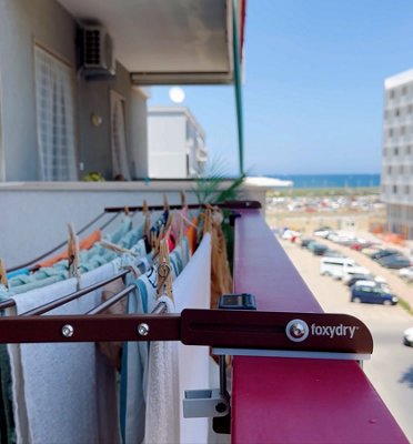 Foxydry Duo 82 cm Corten, Durable balcony drying frame, foldable ...