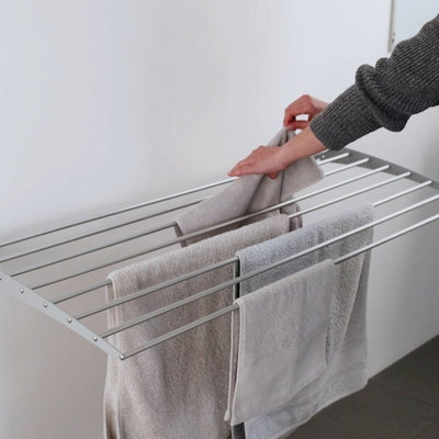 Foxydry Fold Down 102 cm Grey, Wall-Mounted Drying Rack, Modern ...