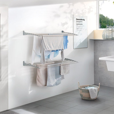 Foxydry Fold Down 102 cm Grey, Wall-Mounted Drying Rack, Modern ...