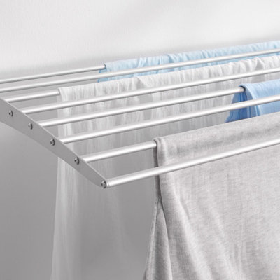 Foxydry Fold Down 82 cm Grey, Compact Wall-Mounted Clothes Airer ...