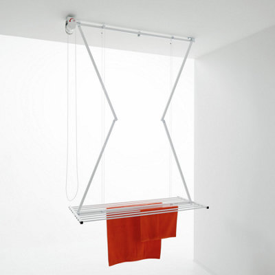 Foxydry Mini 152 cm White, Space-Saving Ceiling Airer with Easy Pulley ...