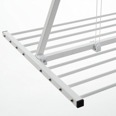 Foxydry Mini 152 cm White, Space-Saving Ceiling Airer with Easy Pulley ...