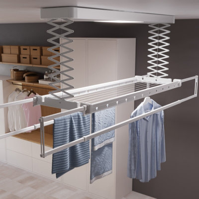 Foxydry Pro 122 cm Ceiling Drying Rack, Electric Clothes Dryer with ...