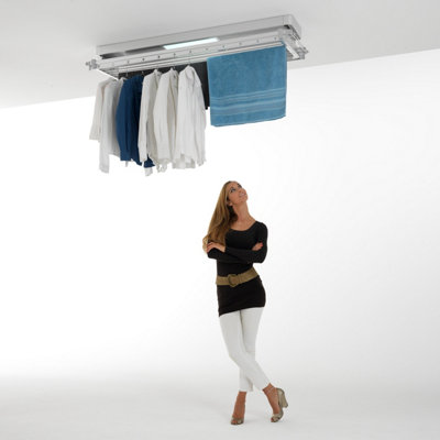 FOXYDRY PRO 122 CM CEILING DRYING RACK, ELECTRIC CLOTHES DRYER WITH ...