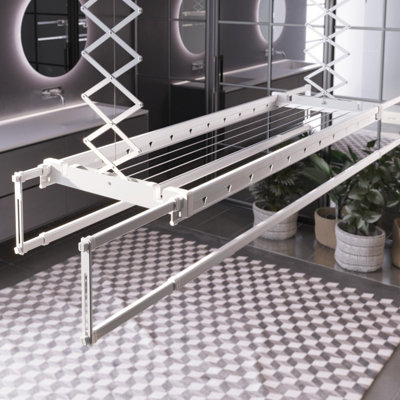 Foxydry Pro for Walls 122 cm, Electric Wall-Mounted Drying Rack with ...