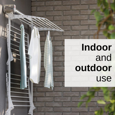 FOXYDRY TOWER 128 CM GREY, HEAVY-DUTY CLOTHES AIRER WITH FOLDABLE RACKS ...