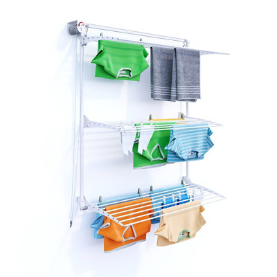 Foxydry Tower 128 cm White, Multi-Level Freestanding Clothes Drying ...