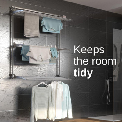 Foxydry Tower 152 cm Grey, Freestanding Laundry Drying Rack with ...