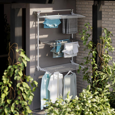 Foxydry Tower 152 cm White, Space-Saving Foldable Laundry Drying Rack ...