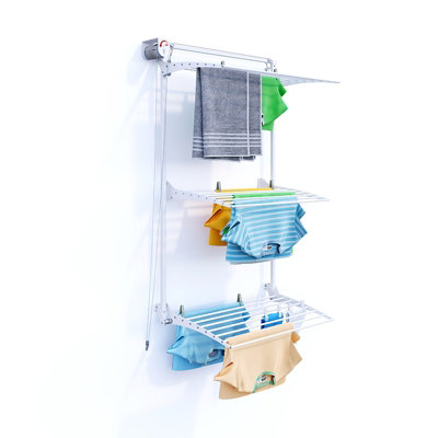 Foxydry Tower 88 cm White, 3-Tier Adjustable Drying Rack for Clothes ...