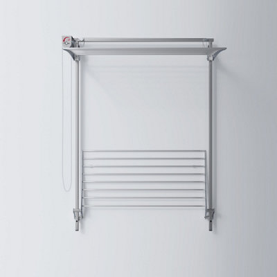 Foxydry Wall Plus 108 cm Grey, Wall-Mounted Laundry Rack, Space-saving ...