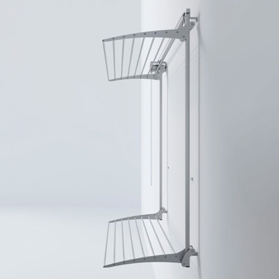 Foxydry Wall Plus 128 cm Grey, Wall-Mounted Airer, Compact Clothes ...