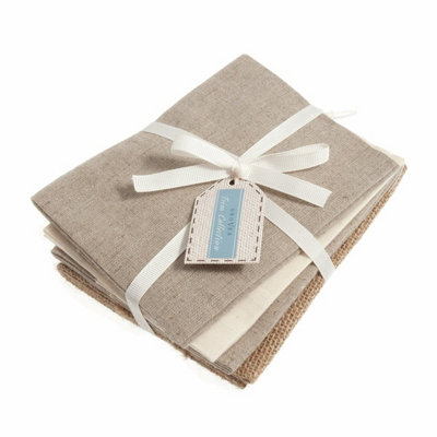 FQ PACK NATURAL PK4 - Fat Quarter Pack: Natural: 4 Pieces - Trimits